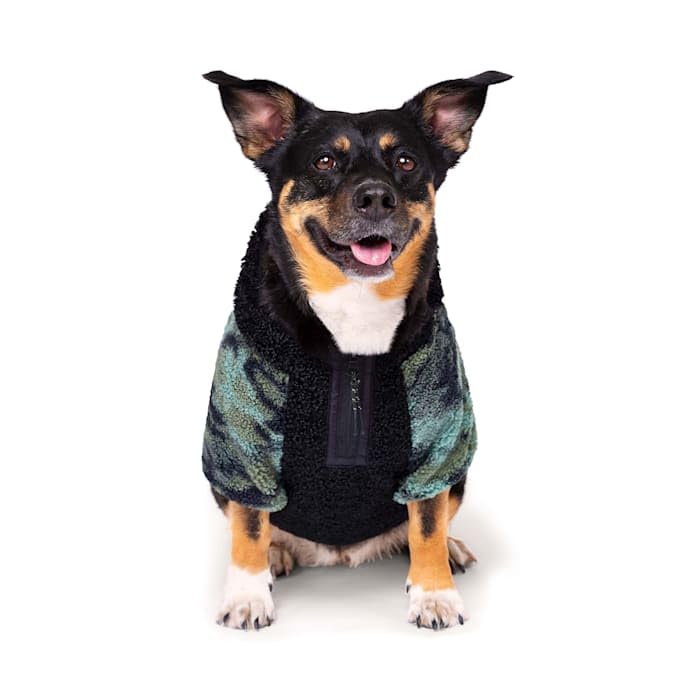 Canada Pooch Green Camo Cool Factor Dog Hoodie, X-Large/XX-Large