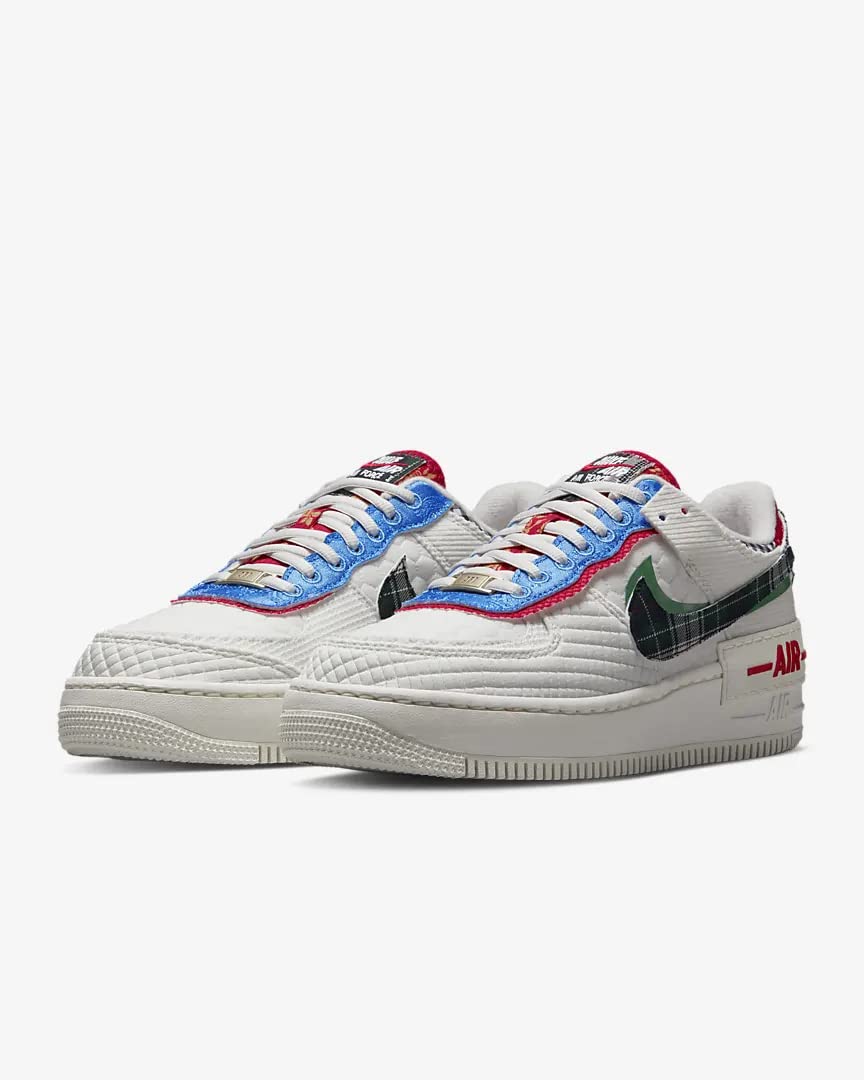 Women's Air Force 1 Shadow - Size 7 US - Sail/Multi-Color-Classic Green