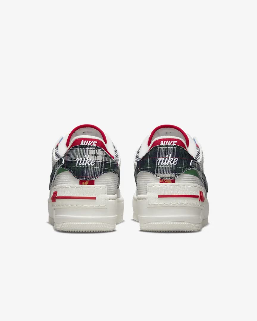 Women's Air Force 1 Shadow - Size 7 US - Sail/Multi-Color-Classic Green