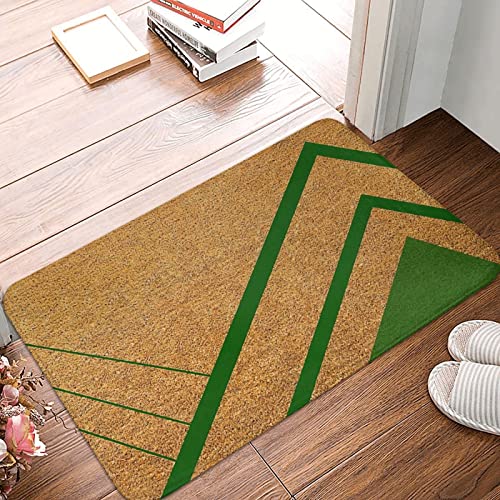 Door Mat 24 X 16 Inch and 32 X 20 Inch Green Line Simple Design Welcome Funny Indoor Outdoor Entrance Doormat Non Slip Welcome Funny Kitchen Bedroom