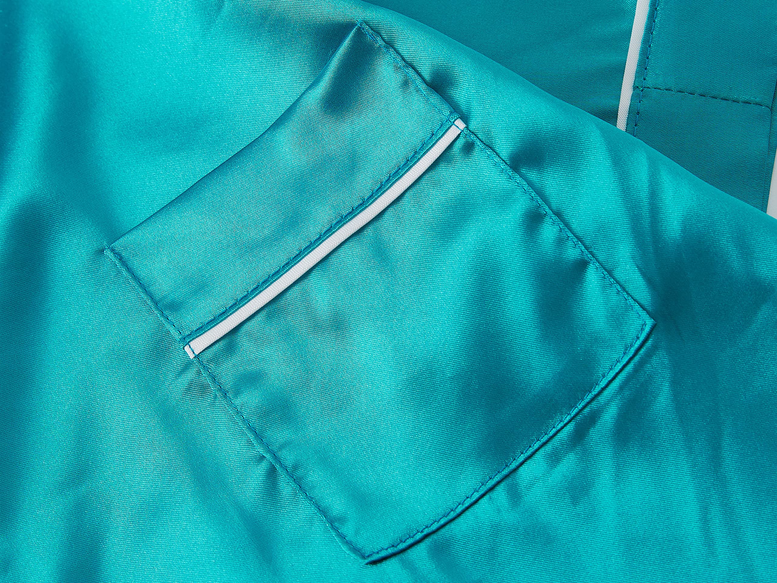Topgal Big Girls Pajamas Size 10 – Lovely Teal Satin Short Sleeve & Shorts PJ Set Sleepwear