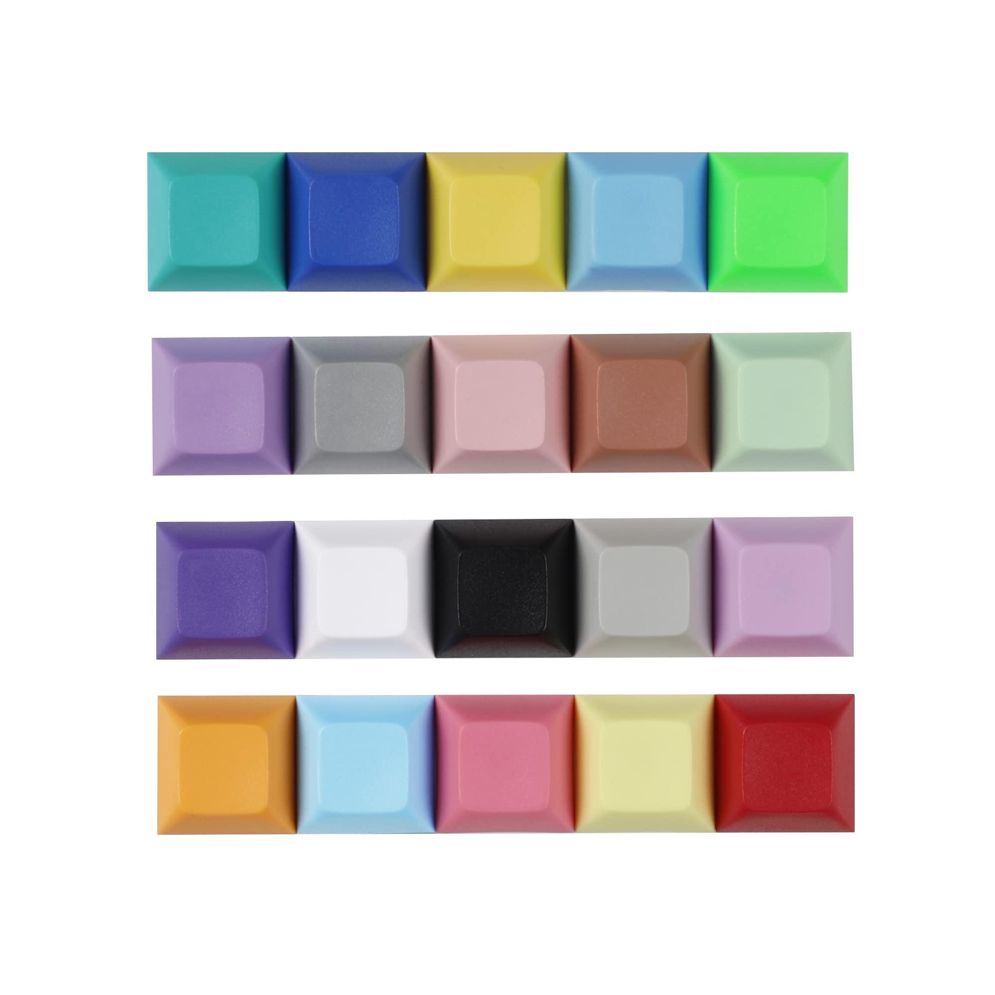 Mechkeeb 24 pcs DSA Profile Blank 1u Keycap 1.3mm PBT for MX Switches Keyboard Replacement Keycaps
