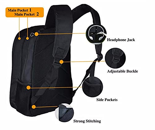 BUGUTKONG 3 in 1 Anime Tokyo Ghoul Backpack Bookbag School Bag Daypack Rucksack Shoulder Bag 9