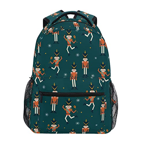 JHKKU Backpack for Girls Boys Christmas Nutcracker Student Shoulders Bag Lightweight School bags, Travel Laptop Bag S
