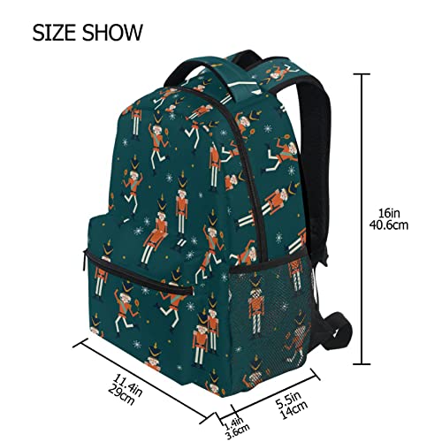 JHKKU Backpack for Girls Boys Christmas Nutcracker Student Shoulders Bag Lightweight School bags, Travel Laptop Bag S