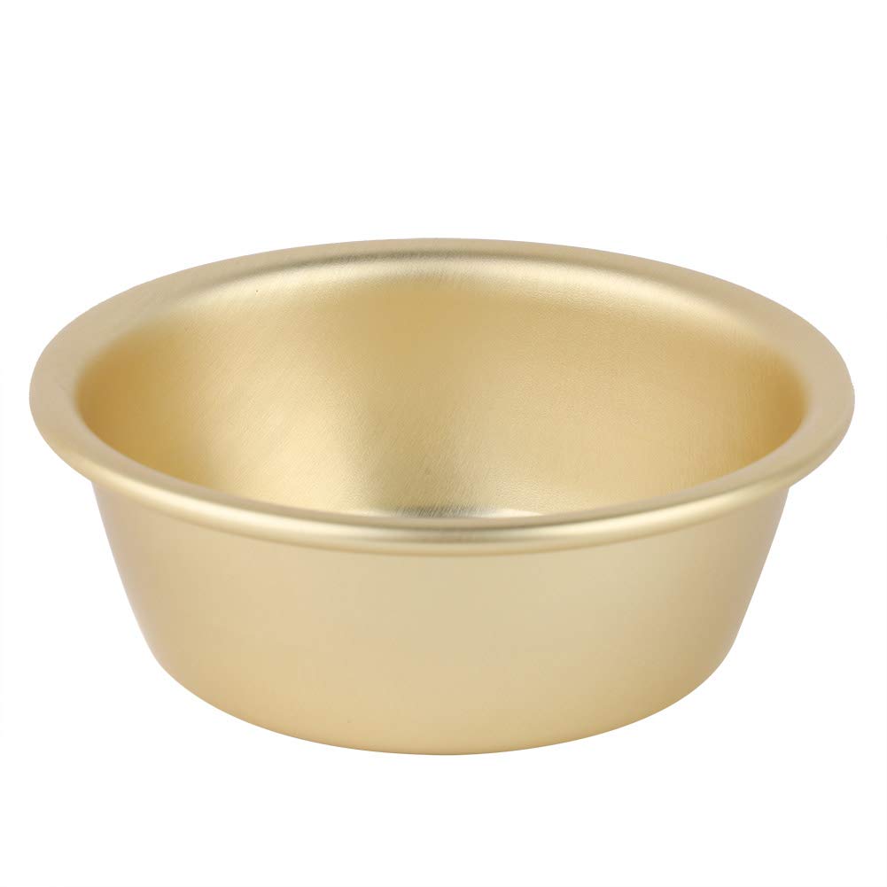 Korean ramen pan with lid quick noodle cooking pot Korean yellow aluminum soup pot noodle pot with handle for soup noodles(Rice Wine Bowl)