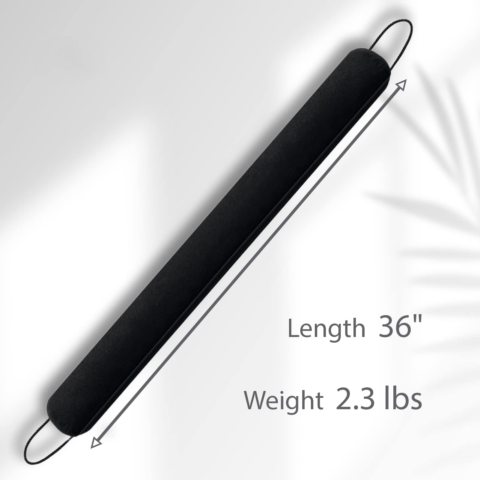 Sunolga 36" Weighted Door Draft Stopper, Triangular Column Sound Proof Draft Guard for Doors and Windows, Machine Washable, Black