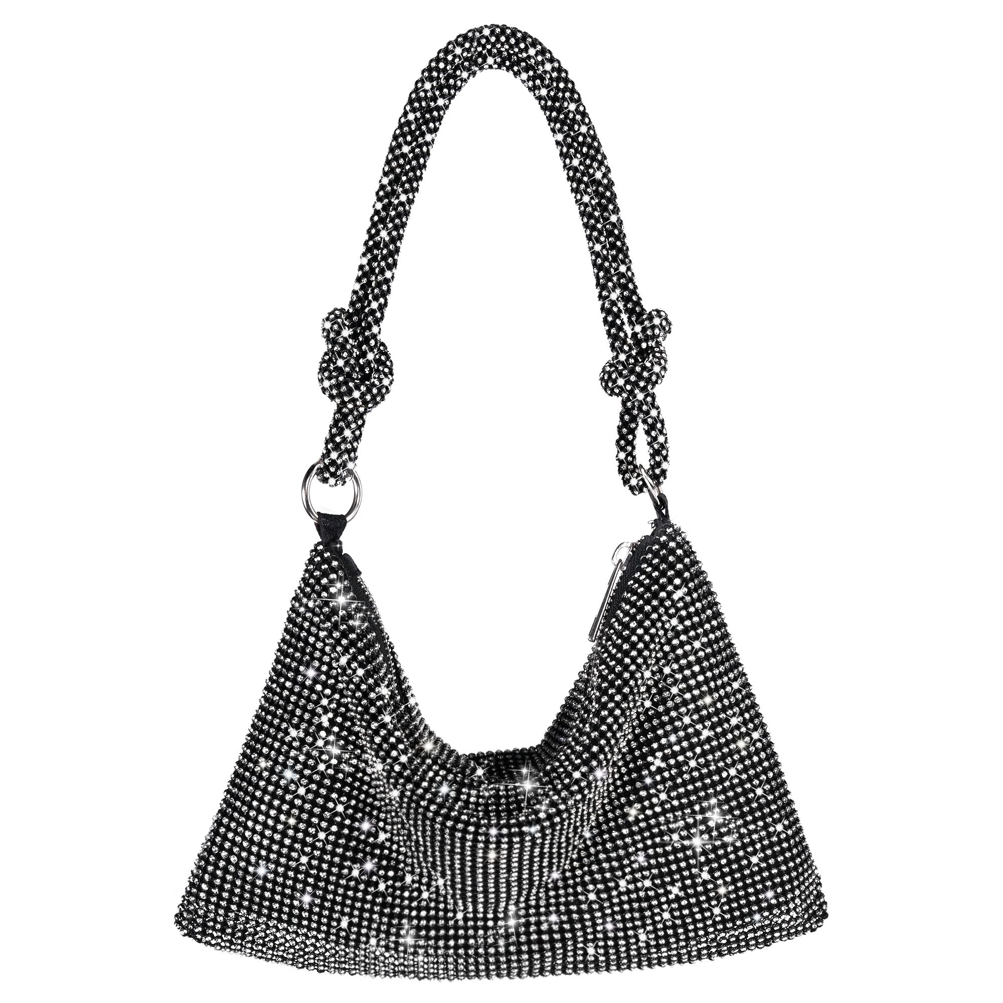 Rhinestone Purse Sparkly Evening bag Silver Clutch Purses for Women Evening, Cross Body Handbags for Party Prom Club Wedding