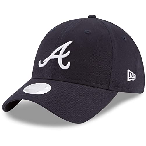 New Era MLB Women's Core Classic 9TWENTY Adjustable Hat Cap One Size Fits All (Atlanta Braves)