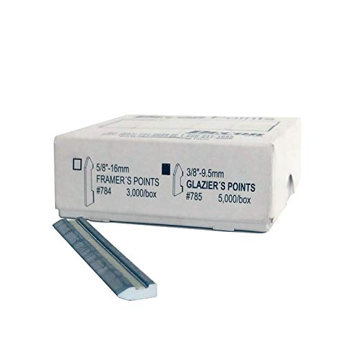 Framer Supply Wax Free Stacked Framer Points for Fletcher 07-500 FrameMaster Driver, Silver, 3/8" Long, Pack of 5000