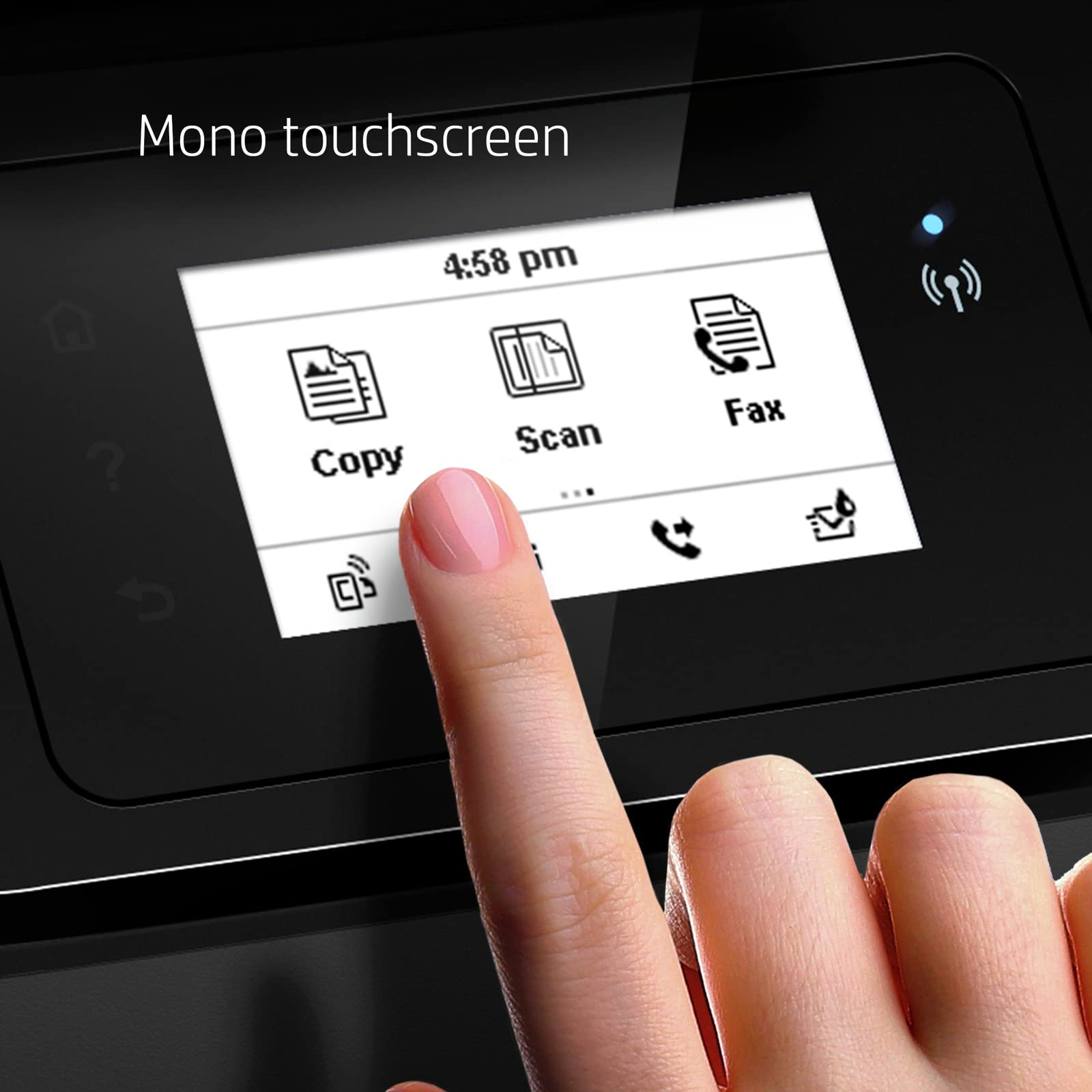 HP OfficeJet 3830 All-in-One Wireless Color Inkjet Printer - Print Scan Copy Fax - 2.2" Touchscreen, 20 ppm, 4800 x 1200 dpi, 35-Sheet ADF, Manual Duplex Printing, 4 x 6 Photo, Tillsiy