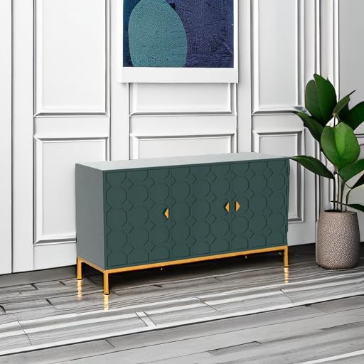 Boyel Living Sideboard Cabinet, Modern Storage Cabinet with 3-Door, Accent Cabinet for Living Room, Hallway, Entryway or Kitchen (Green)