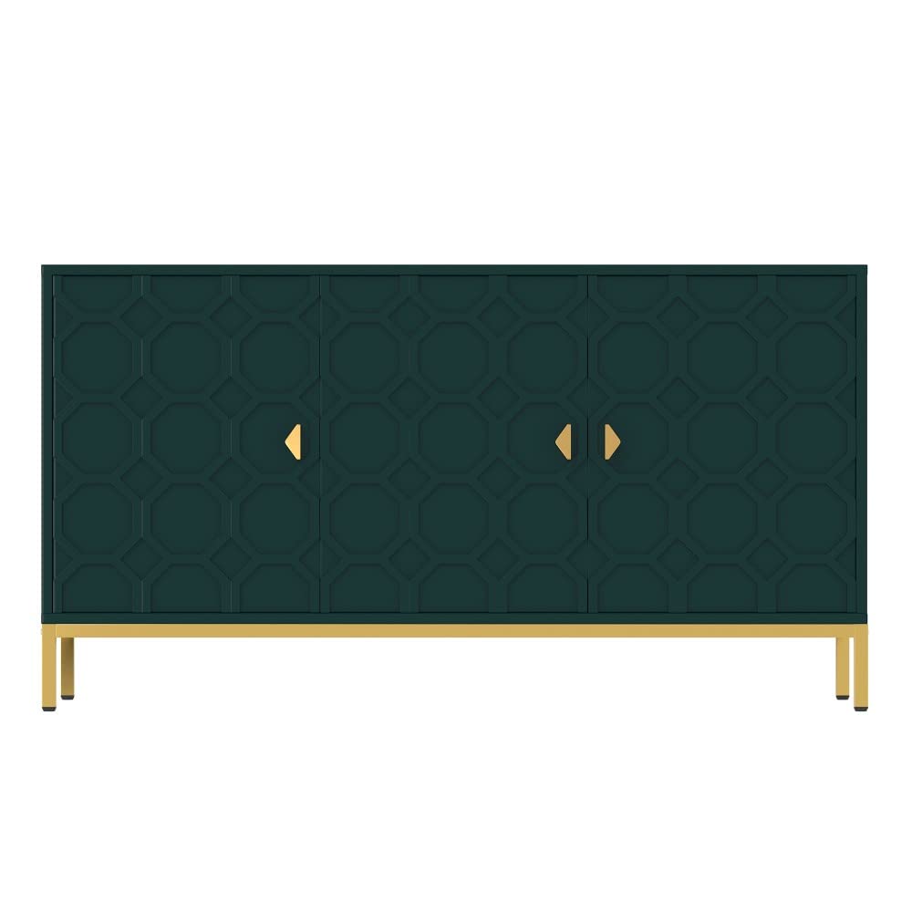 Boyel Living Sideboard Cabinet, Modern Storage Cabinet with 3-Door, Accent Cabinet for Living Room, Hallway, Entryway or Kitchen (Green)