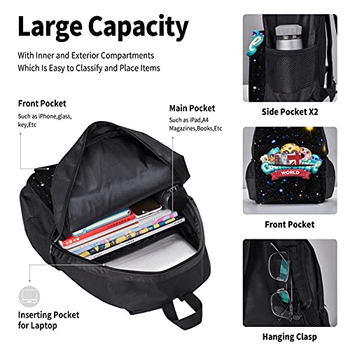 Cookie Swirl C Backpack Teen Boys Girl School Book Bag With Lunch Box Pen Case 3 In 1