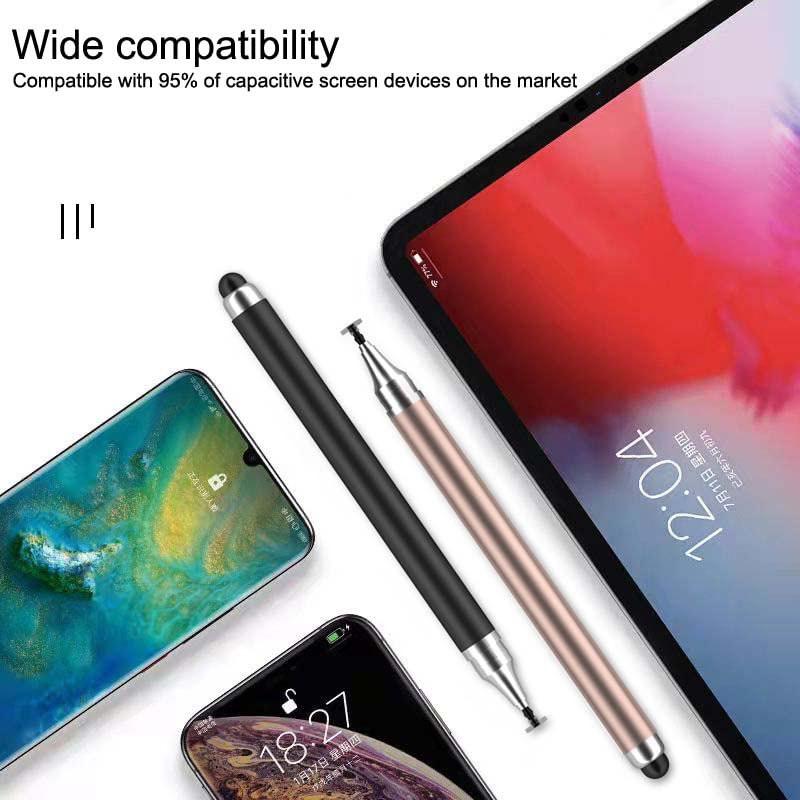 Capacitive Stylus Pens for Touch Screens-2 in 1 Stylists Pens，Universal Touch Screens Stylus Pen for iPad iPhone Tablets Samsung Galaxy All Universal Touch Screen Devices(2 Pack)