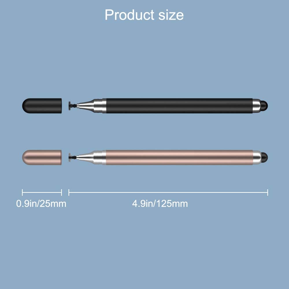 Capacitive Stylus Pens for Touch Screens-2 in 1 Stylists Pens，Universal Touch Screens Stylus Pen for iPad iPhone Tablets Samsung Galaxy All Universal Touch Screen Devices(2 Pack)