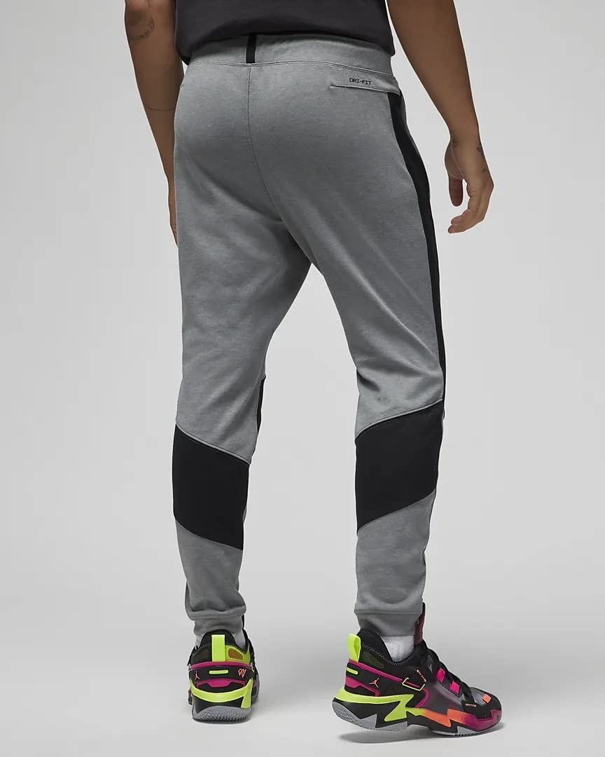 Nike Jordan Dri-FIT Sport Air Men's Statement Pants (as1, Alpha, l, Regular, Regular, Carbon Heather/Black/Black, Regular)