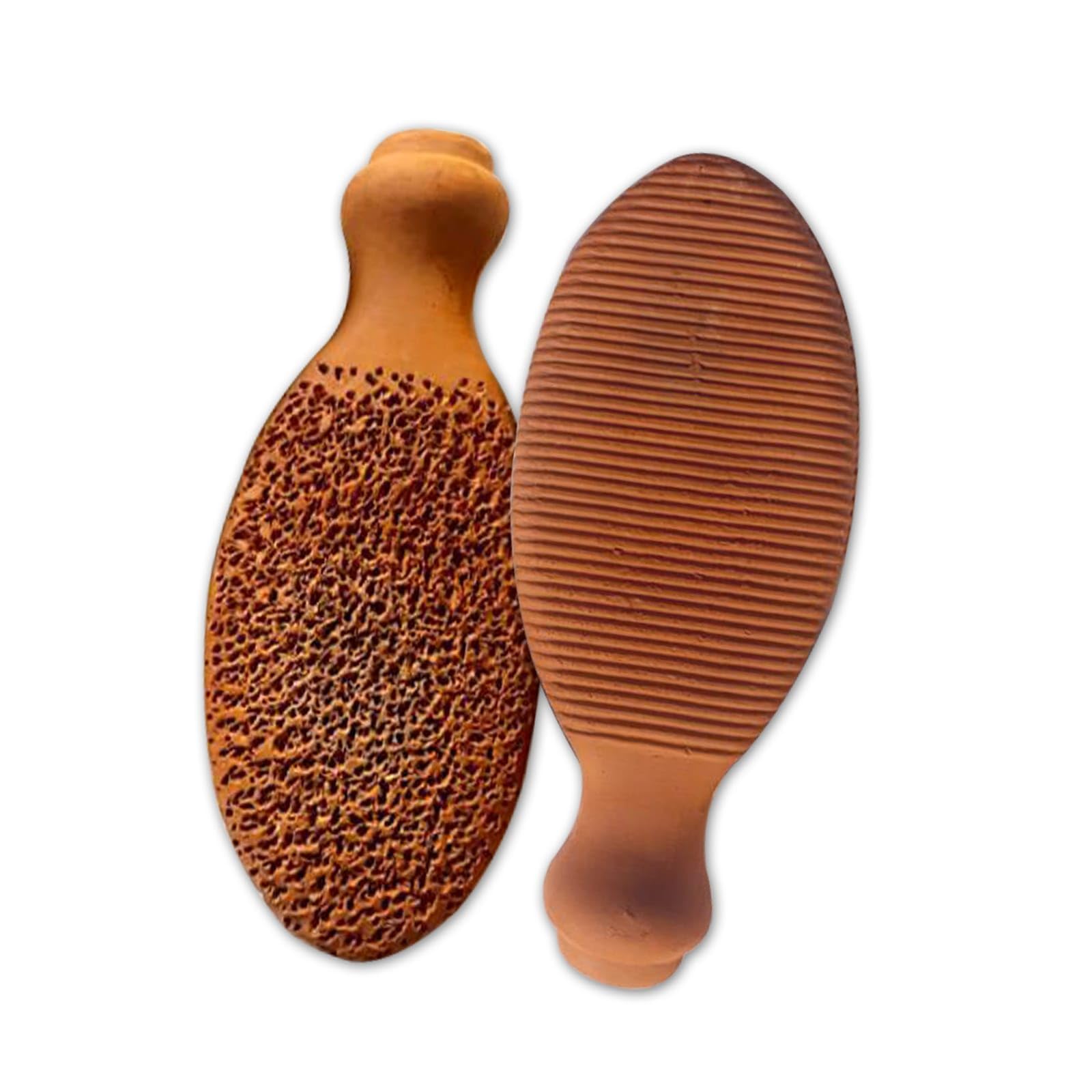 Pumice Stone for Feet Lasts 5+ Years - Exfoliator Scrubber Callus Remover for Hard Skin -Pedicure Tool Foot File Made of Natural Terra-Cotta