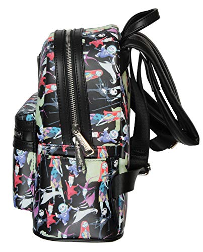 The Nightmare Before Christmas Allover Watercolor Character Print Mini Backpack
