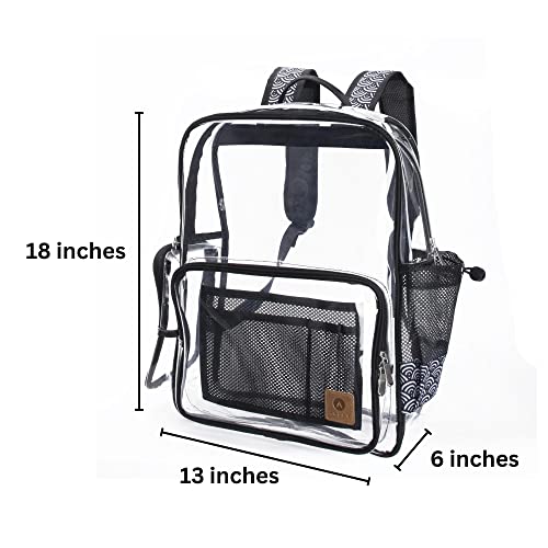 Extra Heavy Duty Clear Backpack, Transparent School Book Bag Boys and Girls, Thick Laptop Bags for for Adults, TPU Bookbags