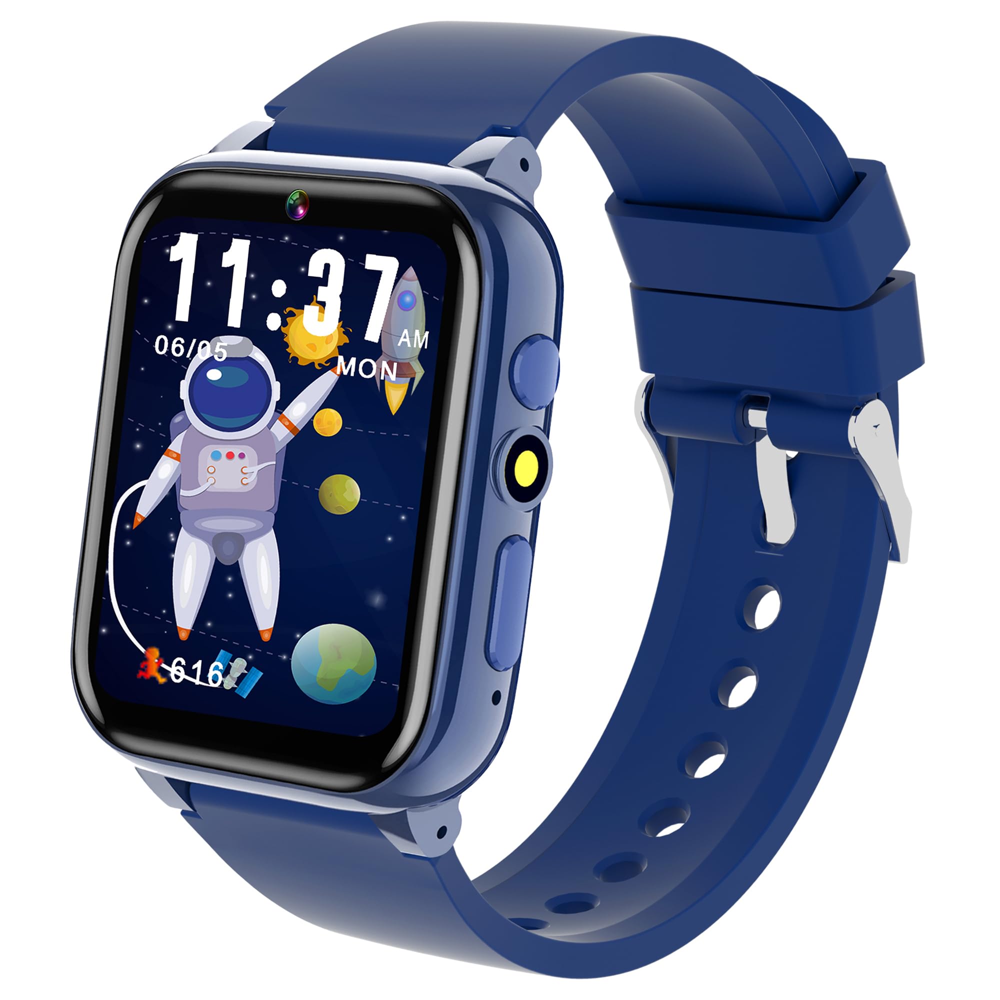 Spodus Kids Smart Watch Boys Smart Watch for Kids with 26 Games Calculator Watch for Boys Ages 3-12 Learning Card Audio Book Music Player Video Camera Watch Birthday Gift Toys for Boys