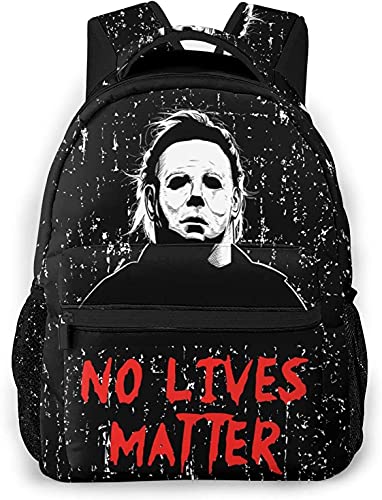 Mi-Cha-El_Myers Horror Movie Backpack Large Capacity Unisex Multifunctional Fashion SchoolBag For Teen Boys Girls
