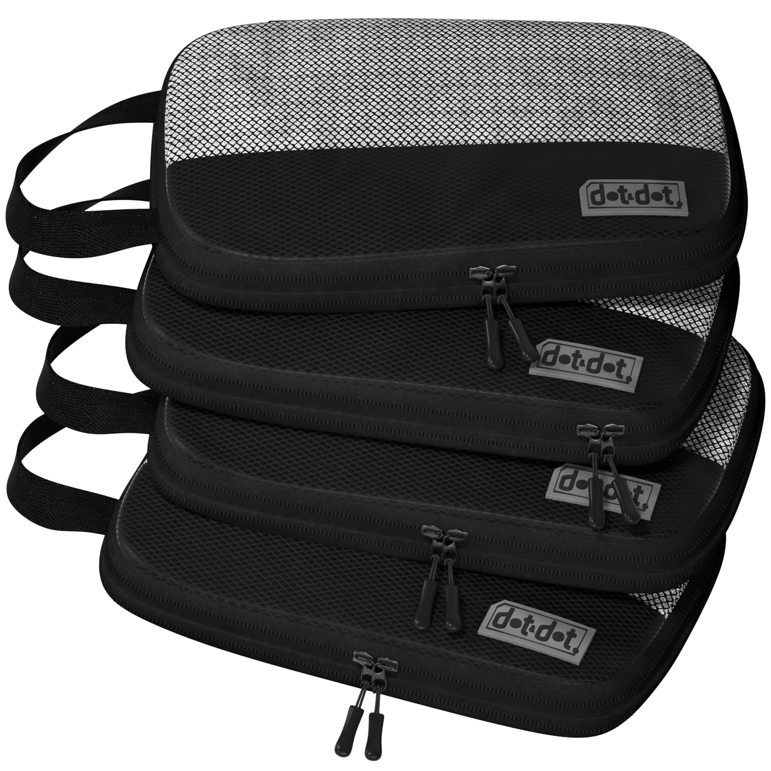 4pc Small Compression Packing Cubes for Suitcases - Carry-on & Compression Cubes - Luggage Packing Bags for Travel