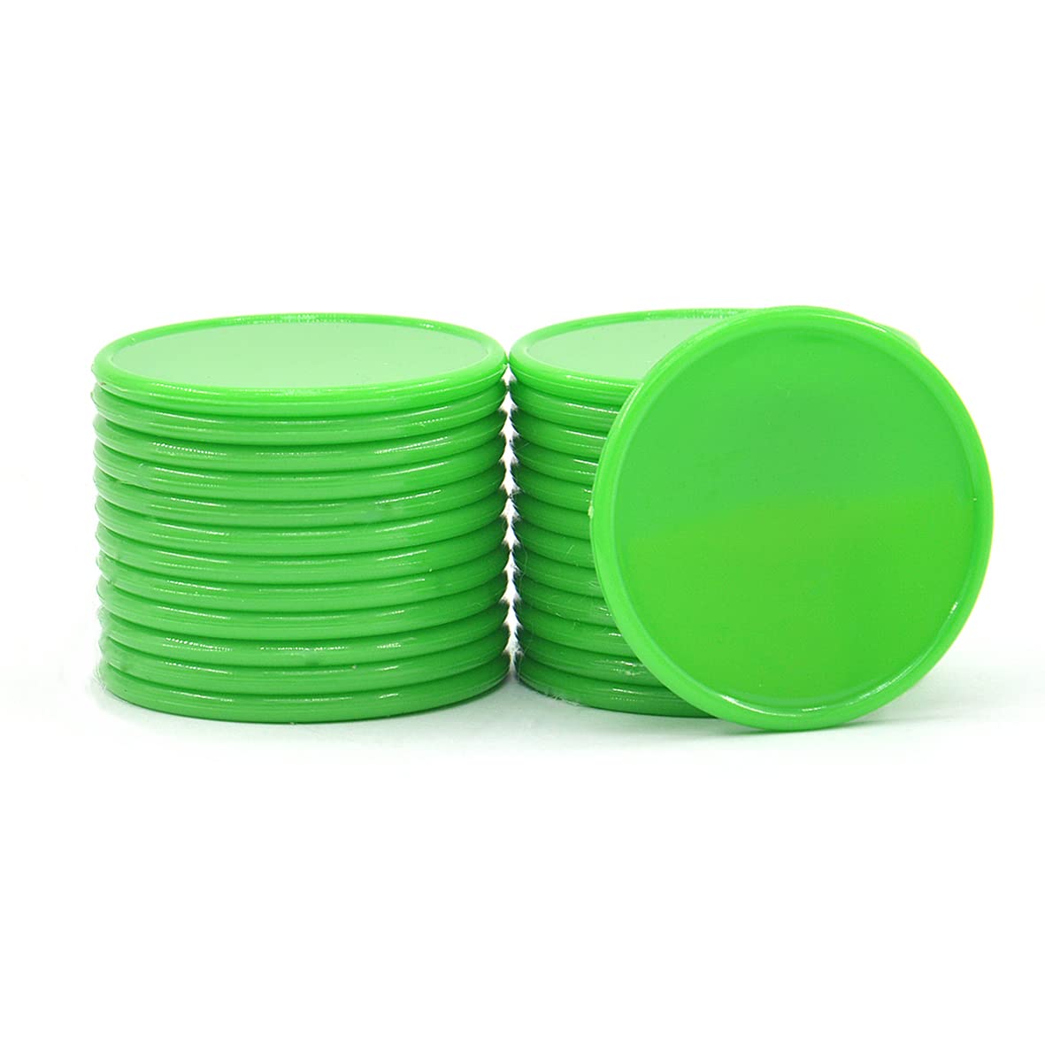 Qierlean 100 Pieces Counters Counting Chips Plastic Markers Multi Colors for Bingo Chips Game Tokens (Black)