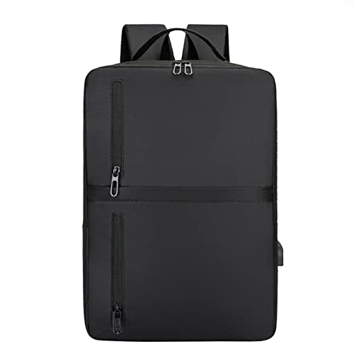 HUVORA Laptop Backpack, Business Slim Durable Backpack with USB Charging Port,Water Resistant Fits 15.6 Inch Notebook (Black)