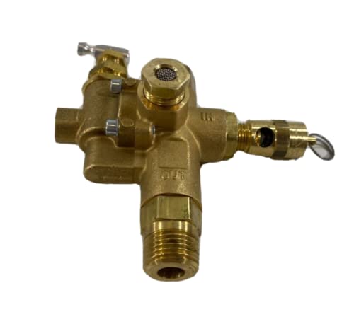 Replacement For Ingersoll Rand 56288756, 1/2" Inverted Flare Top Inlet X 1/2" MNPT Outlet, Combo Unloader Pilot Check Valve with Safety Release Valve, 6.5HP Max Gas Air Compressors 110-135 PSI