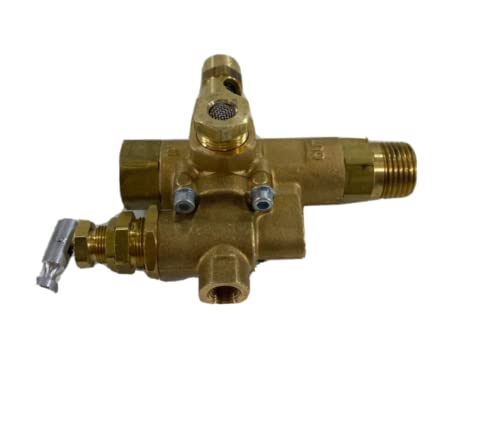 Replacement For Ingersoll Rand 56288756, 1/2" Inverted Flare Top Inlet X 1/2" MNPT Outlet, Combo Unloader Pilot Check Valve with Safety Release Valve, 6.5HP Max Gas Air Compressors 110-135 PSI