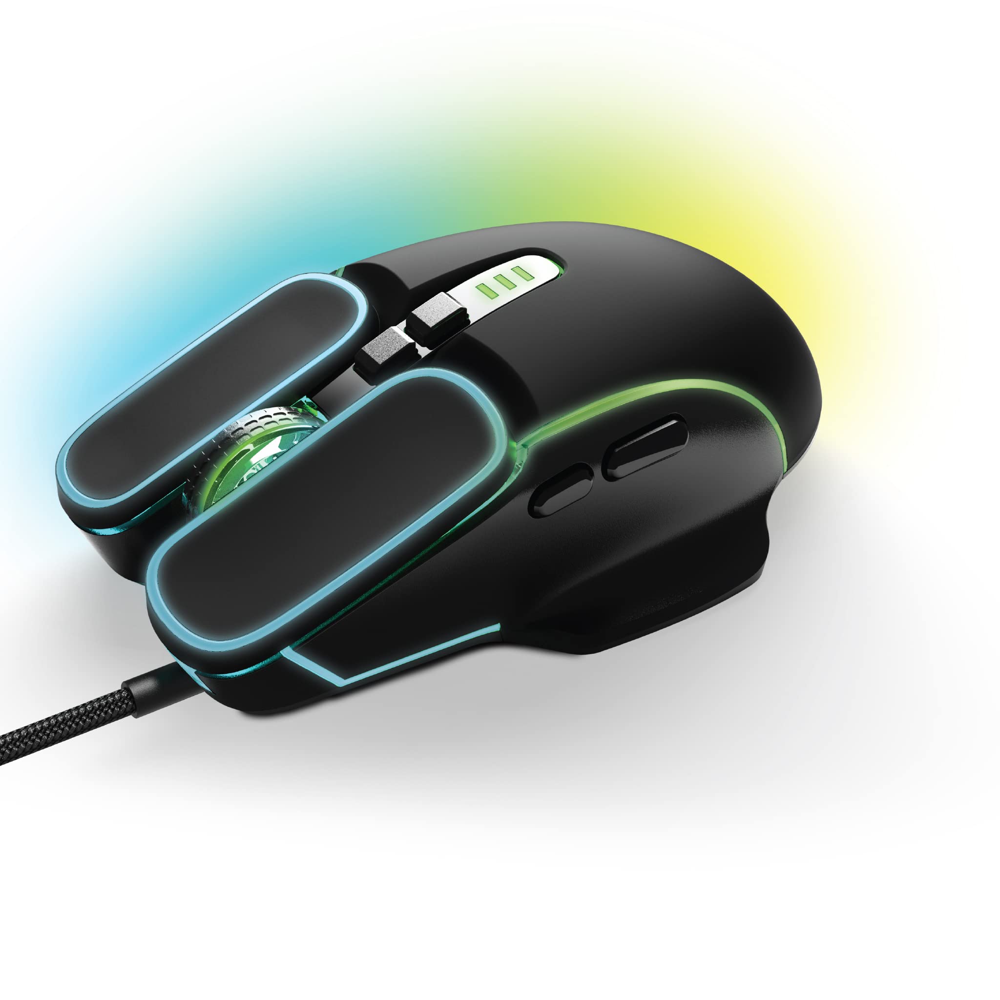 Game Punk RGB Pro Gaming Mouse with LED Lights | Computer Mouse Wired w/ 7 Buttons | Universal Wired Mouse, 3600 DPI, Side Buttons for Video Games, Game Consoles | PC Gamer Mouse for PS5, XBOX, Laptop
