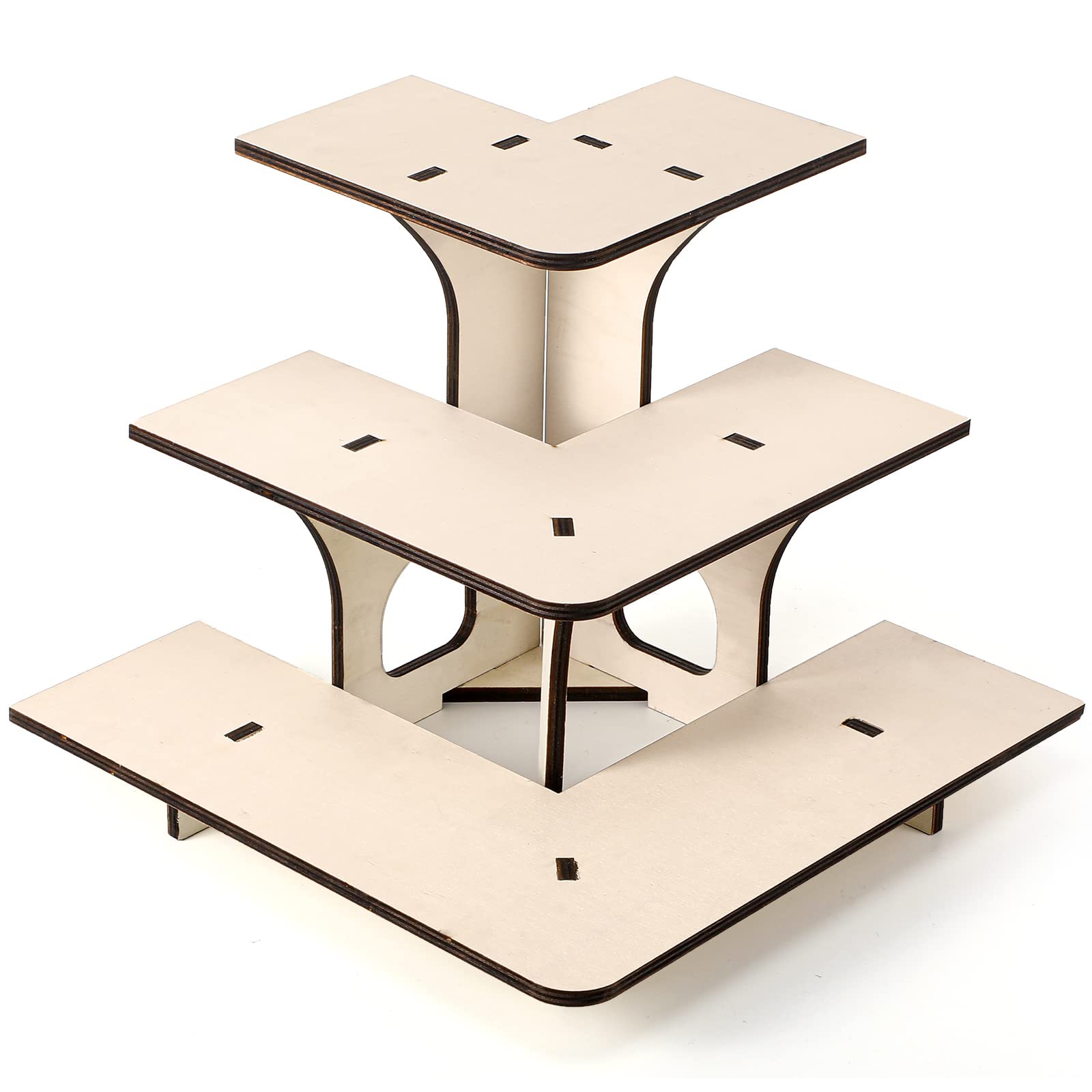 3 Tier Retail Table Display Corner Stand with Shelves for Products Portable 3 Step Corner Display Rack for Retail Tabletop, Counter Top, Craft Shows, Farmers Market, Trade Shows