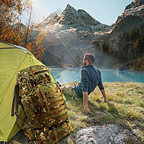 75 liters camping trekking military tactical backpack travel backpack hunting backpack (classic desert)