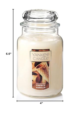 Yankee Candle Fresh Cut Roses and French Vanilla Scented 22oz Large Jar Candles (2-Pack)