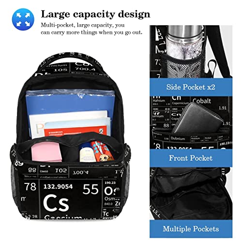 VBFOFBV Lightweight Casual Laptop Backpack for Men and Women, Blackboard Periodic Table of Chemical Elements
