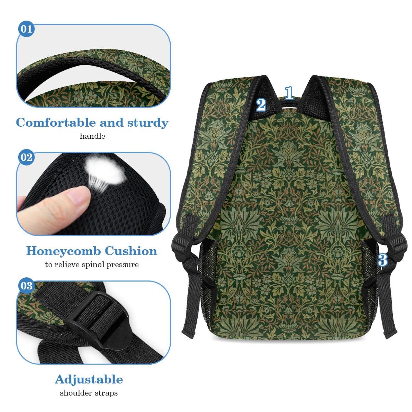 VBFOFBV Lightweight Casual Laptop Backpack for Men and Women, Vintage Army Green