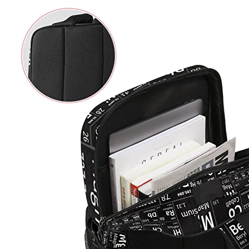 VBFOFBV Lightweight Casual Laptop Backpack for Men and Women, Blackboard Periodic Table of Chemical Elements