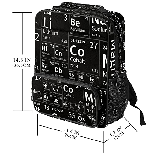 VBFOFBV Lightweight Casual Laptop Backpack for Men and Women, Blackboard Periodic Table of Chemical Elements
