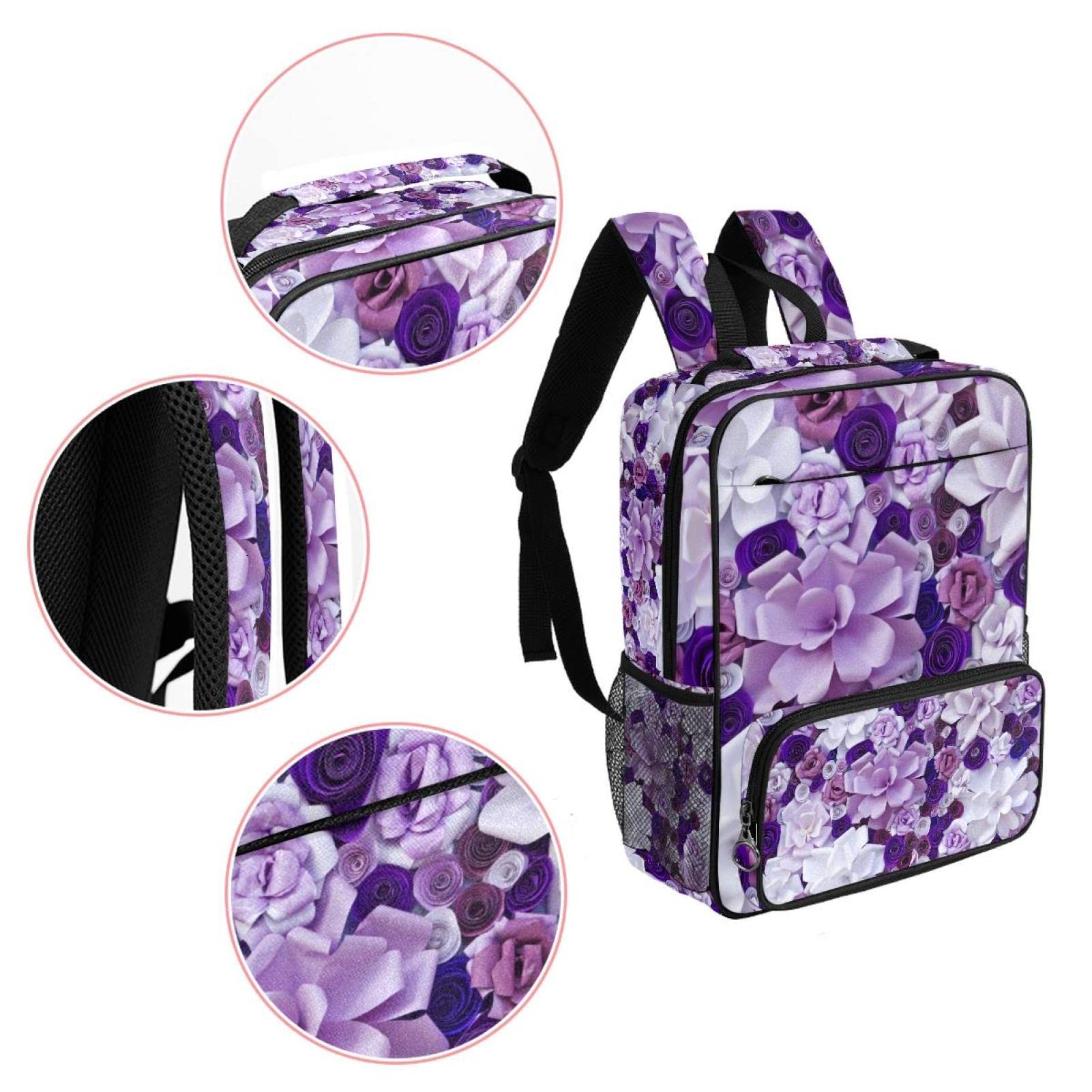 VBFOFBV Travel Backpack, Laptop Backpack for Women Men, Fashion Backpack, Purple White Fl:
