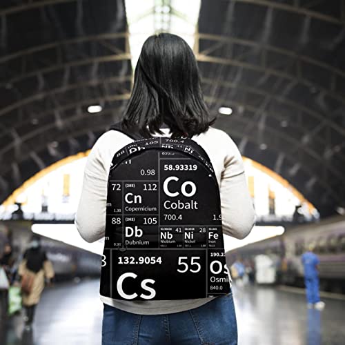 VBFOFBV Travel Backpack, Laptop Backpack for Women Men, Fashion Backpack, Blackboard Periodic Table of Chemical Elements