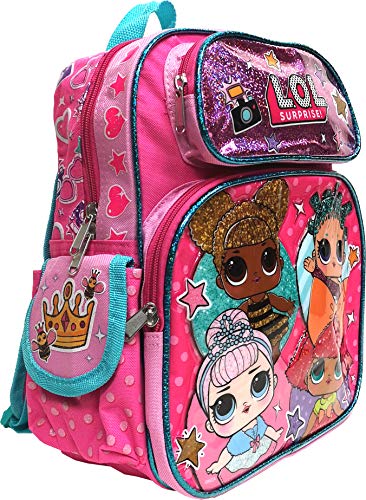 LOL 12" Small Pink Shiny Girls' School Backpack A16303
