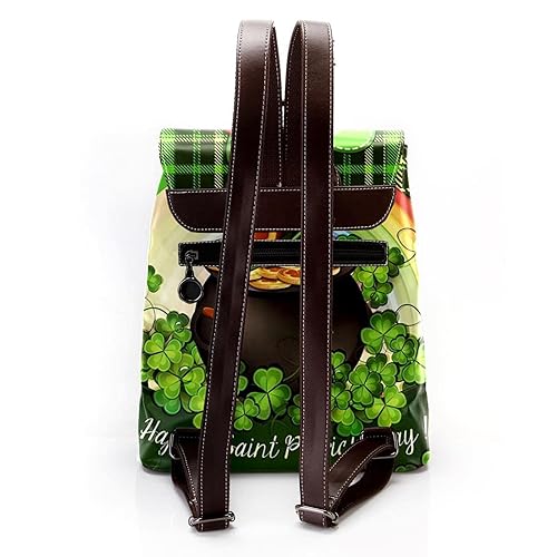VBFOFBV Travel Backpack, Laptop Backpack for Women Men, Fashion Backpack, St. Patrick'S Day Green Plaid