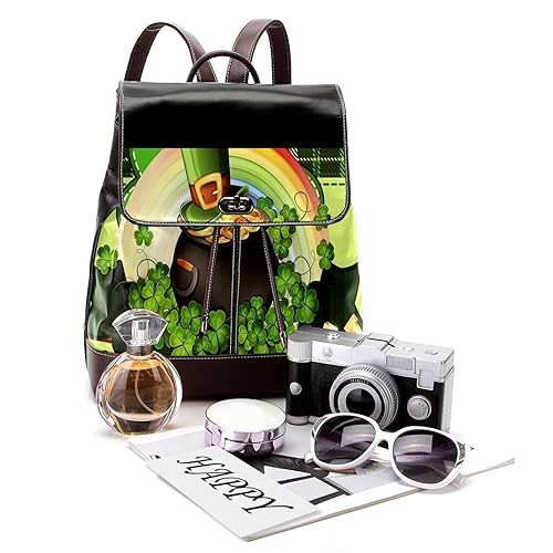 VBFOFBV Travel Backpack, Laptop Backpack for Women Men, Fashion Backpack, St. Patrick'S Day Green Plaid
