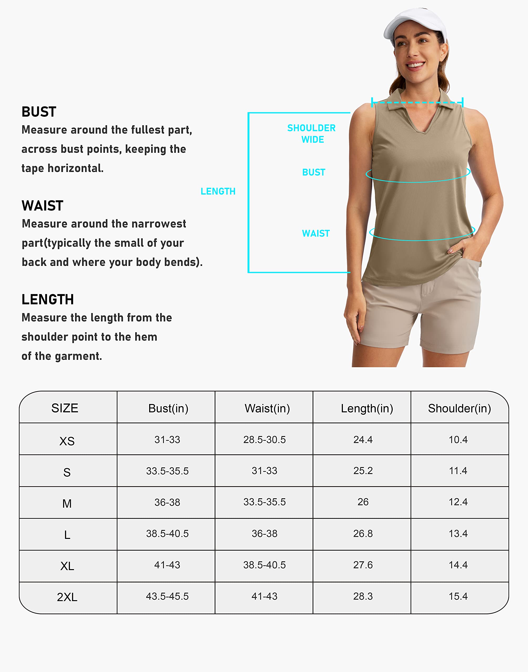 SANTINY Women's Sleeveless Golf Shirt V-Neck Quick Dry Tennis Tank Tops Collared Golf Polo Shirts for Women(Navy_M)