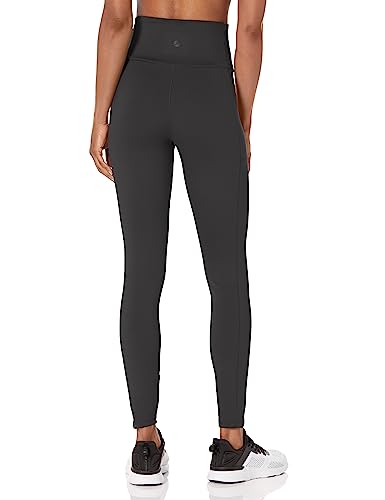 Danskin Women's Studio Cross Waist Full Length Leggings, Black Salt, Medium