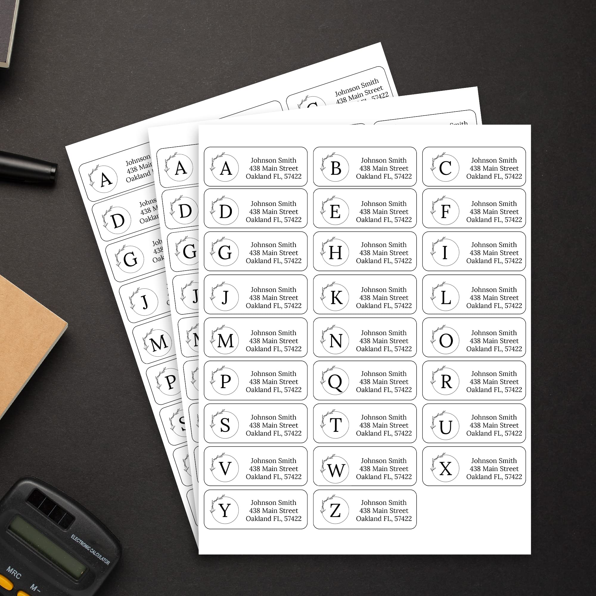 Return Address Labels Personalized Stickers β 60 Personalized Address Labels Self Adhesive, Simple Flat Sheet Return Address Stickers for Envelopes, Quality Custom Address Labels, Return Label