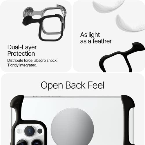 Arc Pulse Designed for iPhone 14 Pro Phone Case (2023), Sleek Minimalist Protective Shock Absorption Aerospace Grade Aluminum Shells + Elastomer Inlays Easy Fit 6.12 inch (Aluminum Matte Black)