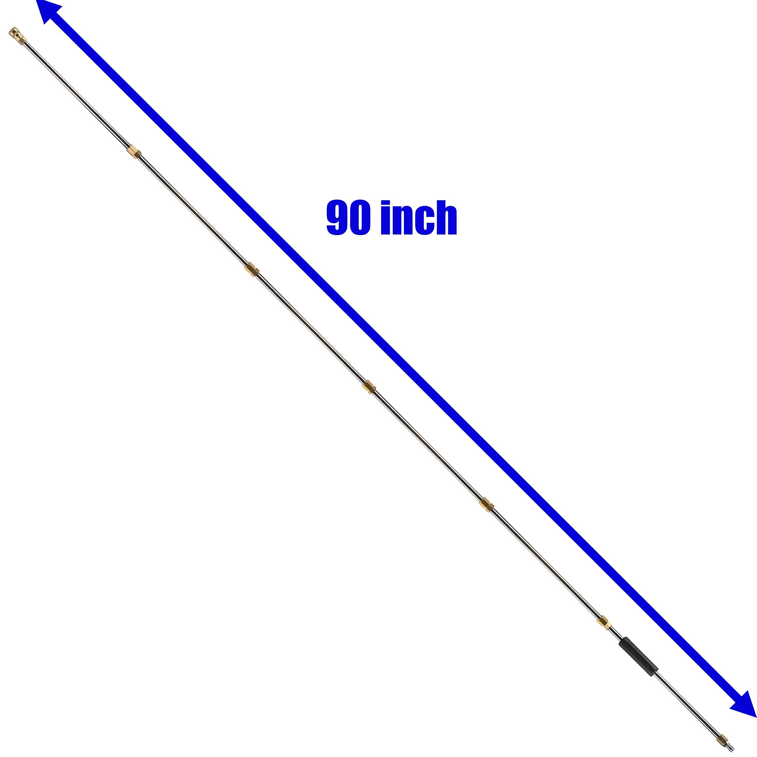M MINGLE 14'' Pressure Washer Surface Cleaner Attachment, Washer Wand Extension, Replacement Lance