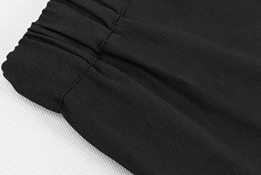 yoeasy Women Cotton Linen Drawstring Wide Leg Pants High Waisted Casual Loose Trousers with Pockets (X-Large, Black)